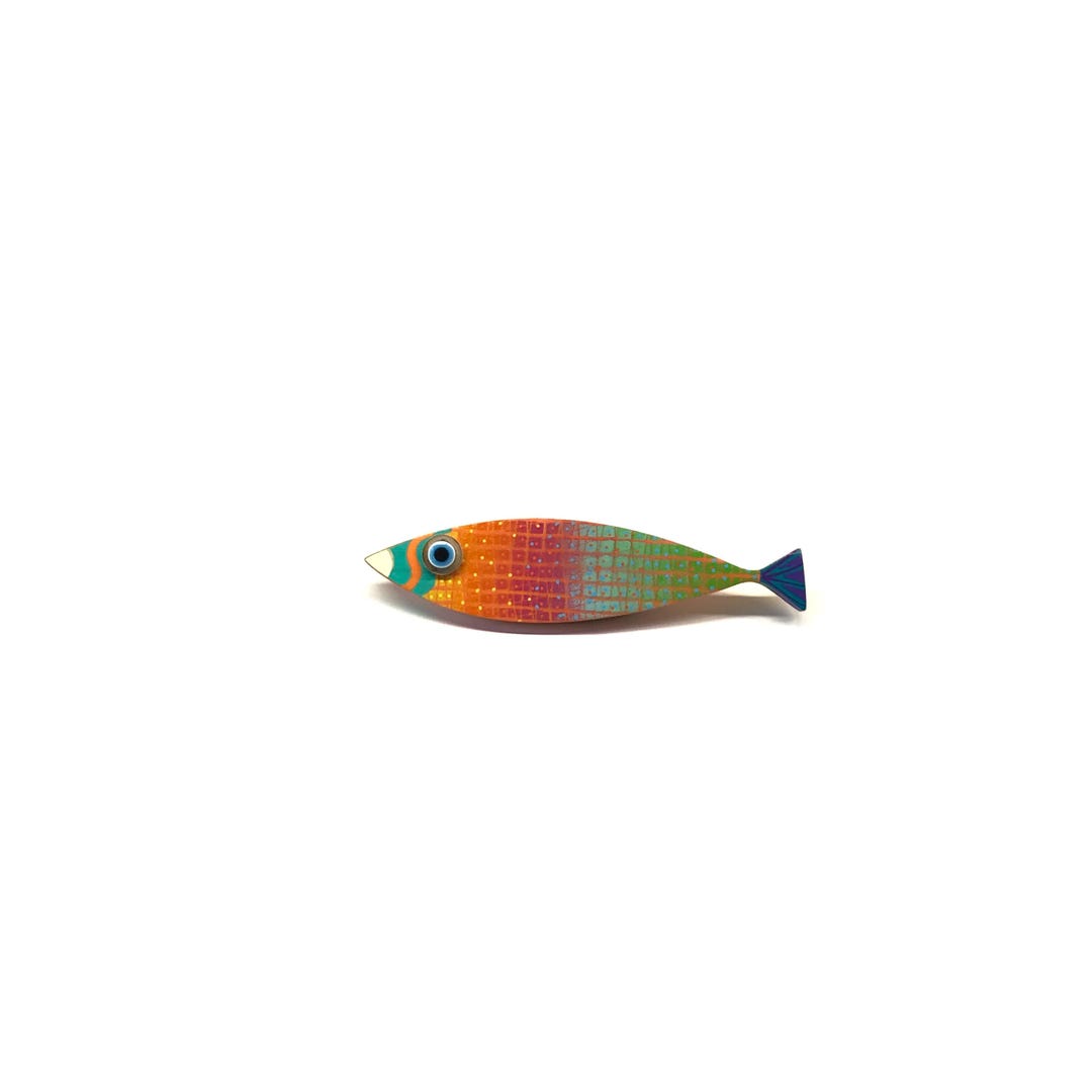 4 Rainbow Fish Wall Art, Tropical Fish Wall Hanging, Painted Fish, Fish ...