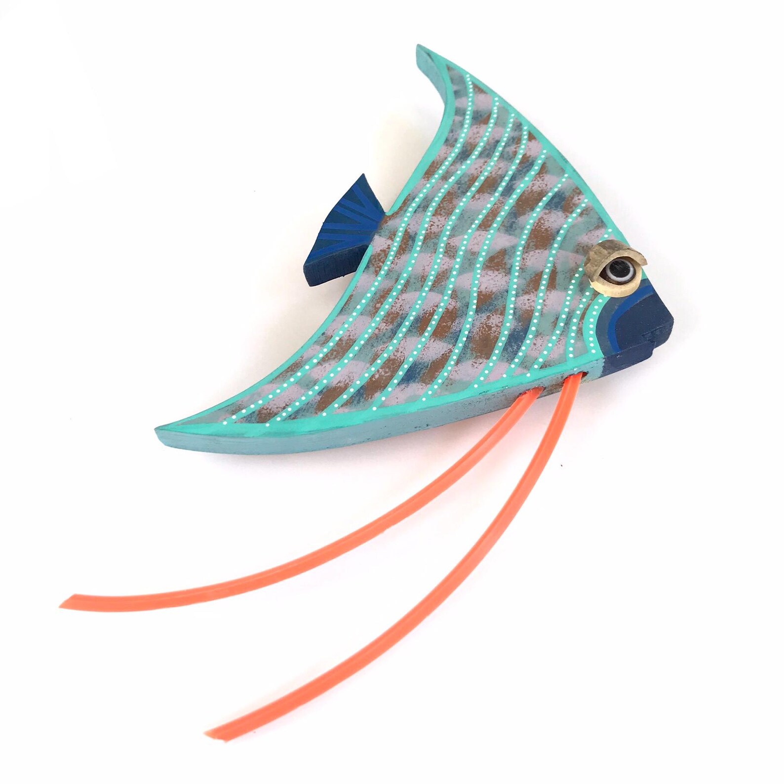Wooden Angelfish, Retro Fish Wall Decor, Coastal Style, Nautical Decor ...