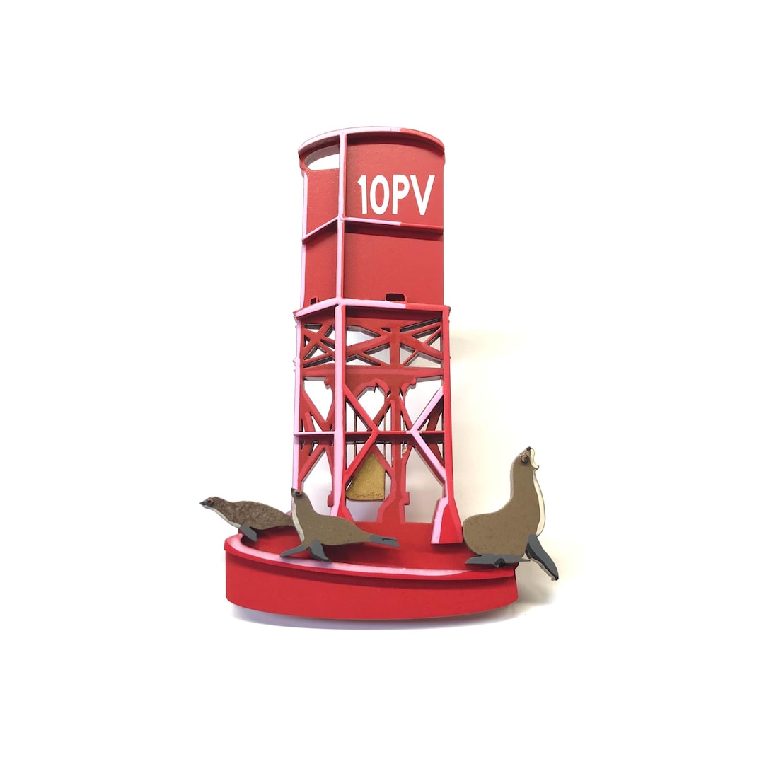Detailed Miniature R10 Deep Sea Buoy 5” Tall, Wooden Buoy, Ocean Buoy ...