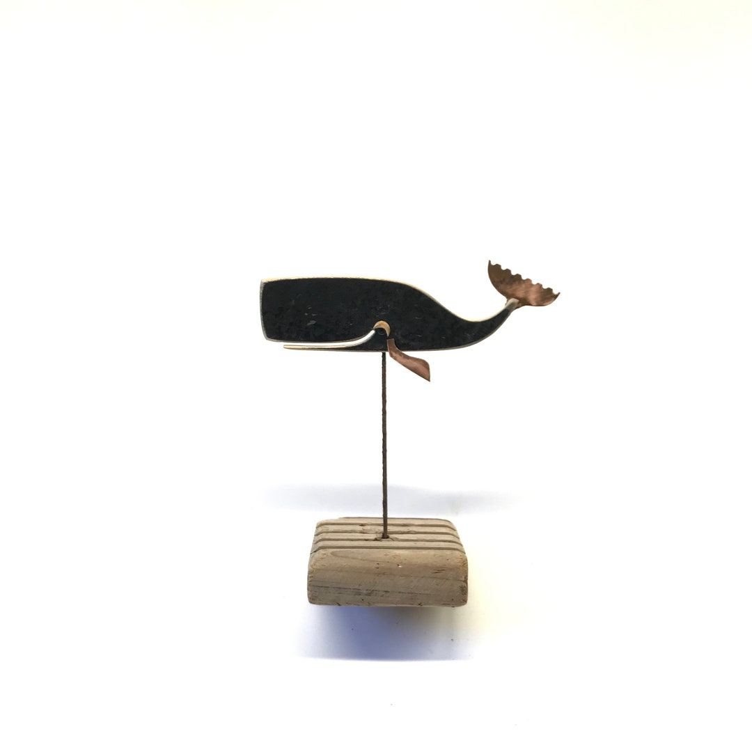 Whale, Miniature Wooden Whale on Stand, Nantucket Style, Wooden Whale ...