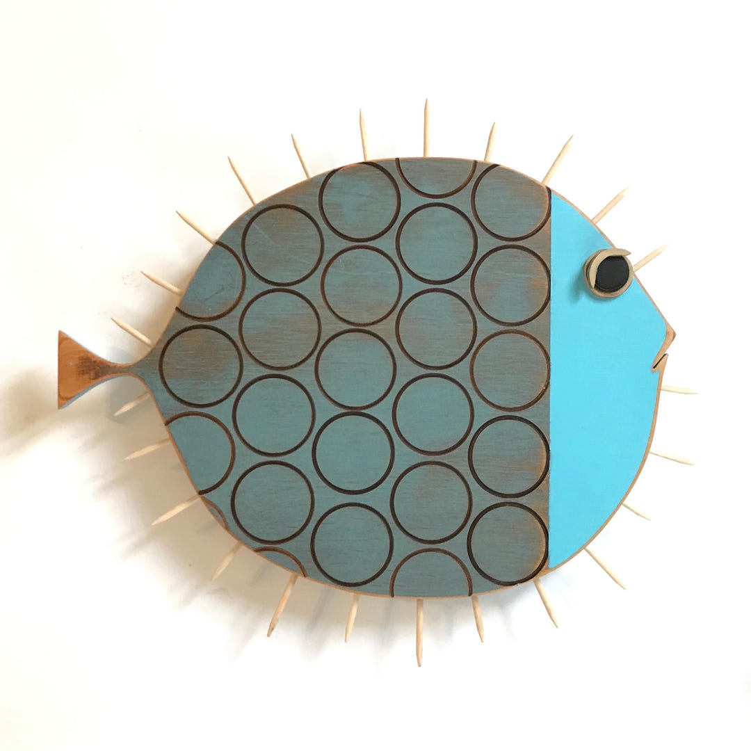 Large 16 Pufferfish, Fish Wall Art, Fish Sculpture, Nursery Wall Art ...