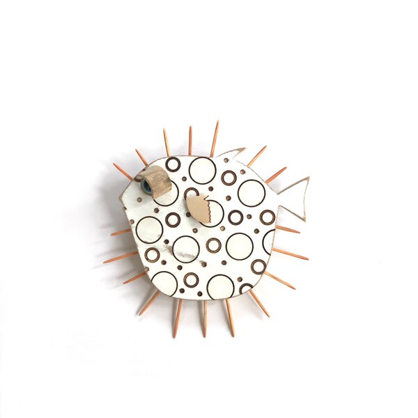 Wooden Pufferfish Wall Art - Etsy