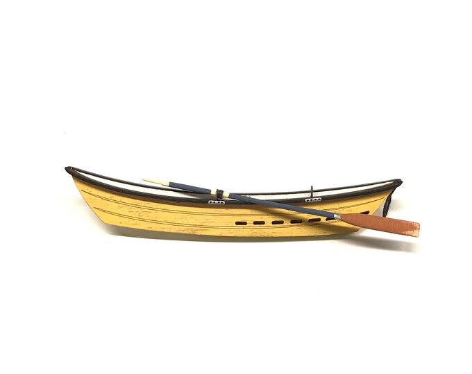 Miniature Model Dory Boat 6”, Miniature Wooden Boat, Lifeguard Dory ...