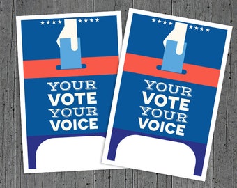 Vote Postcards Your Voice Your Vote Election Postcards Voter Postcards ...