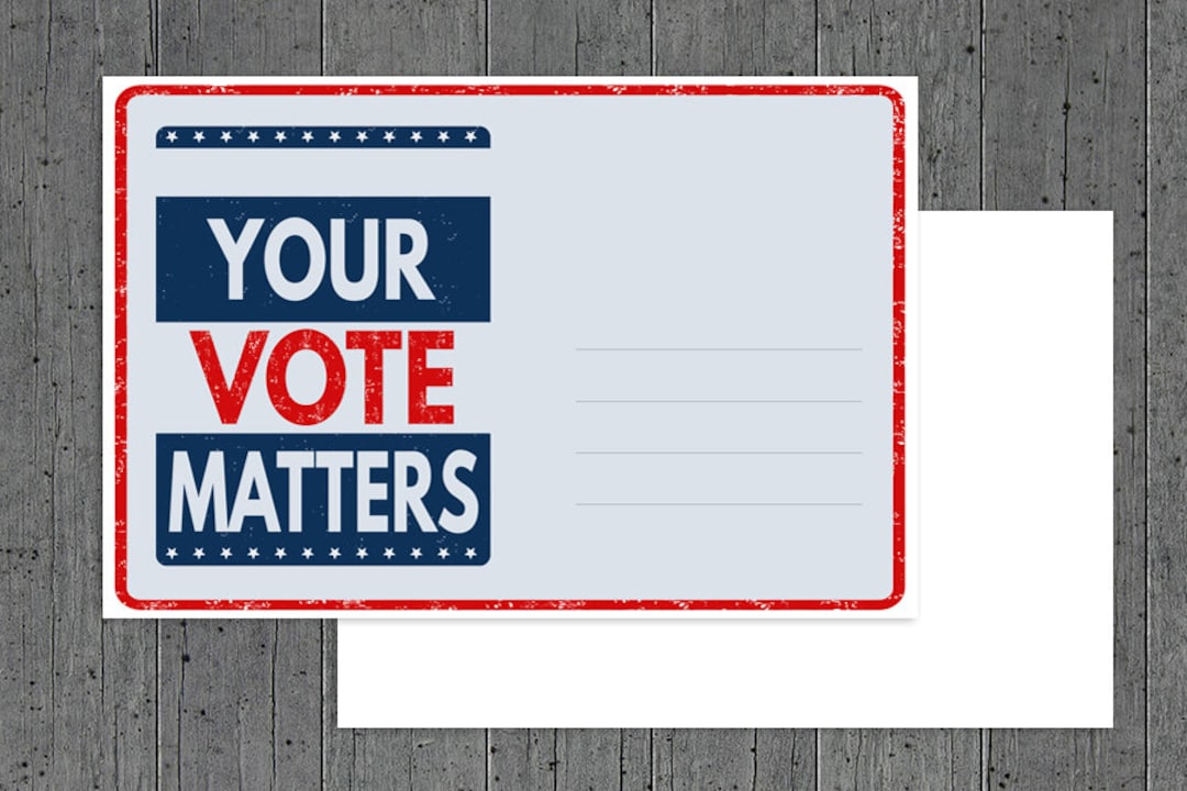 Your Vote Matters (blank Back) - Etsy