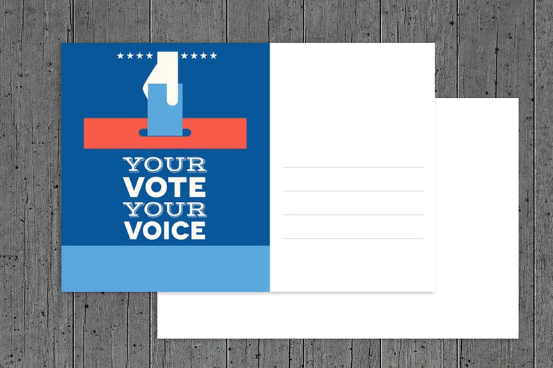 Vote = Voice (blank Back) - Etsy