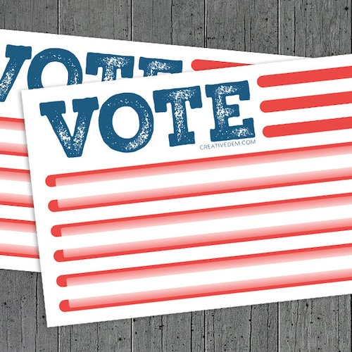 100 Bulk Voter Postcards 4x6 Your Vote Your Voice Red - Etsy