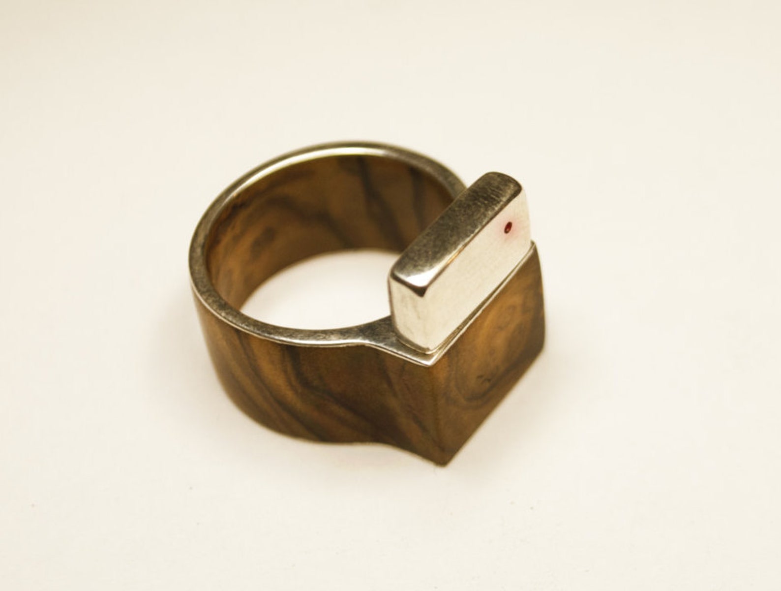 Ring Micro USB 32-64 Gb Made of Olive Wood and Silver - Etsy