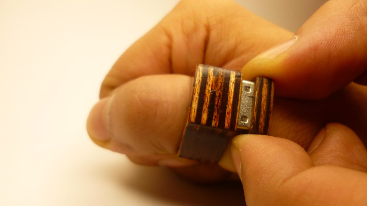 Usb Ring Anello in Legno Con Pen Drive Da 16 32 64 128 - Etsy