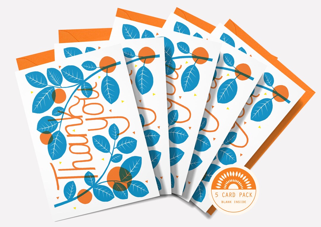 Thank You 5 Card Pack Multi-buy Pack - Etsy