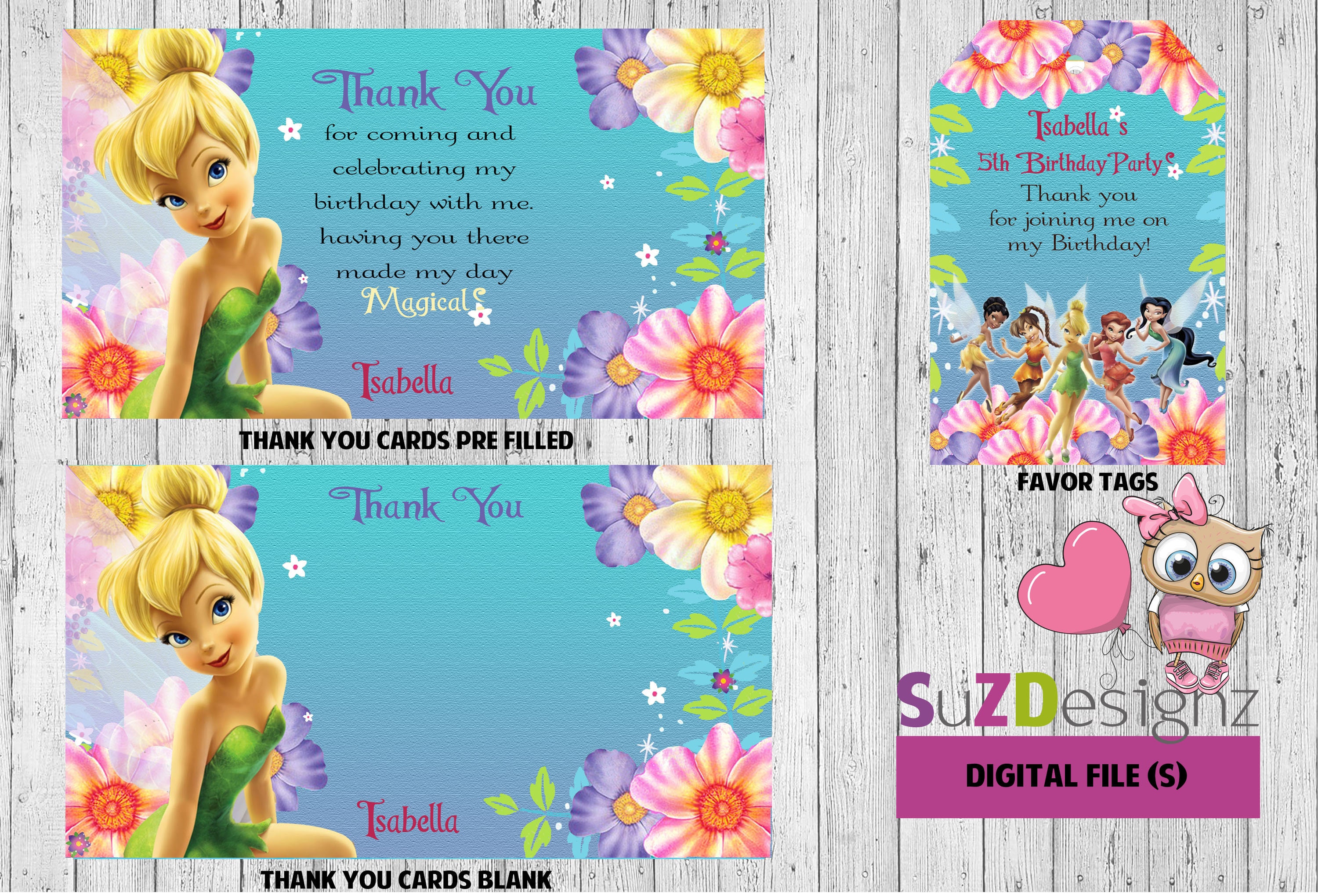 Tinkerbell Blank Invitation