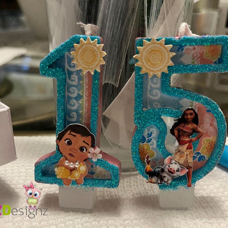 Moana Birthday Candles - Etsy