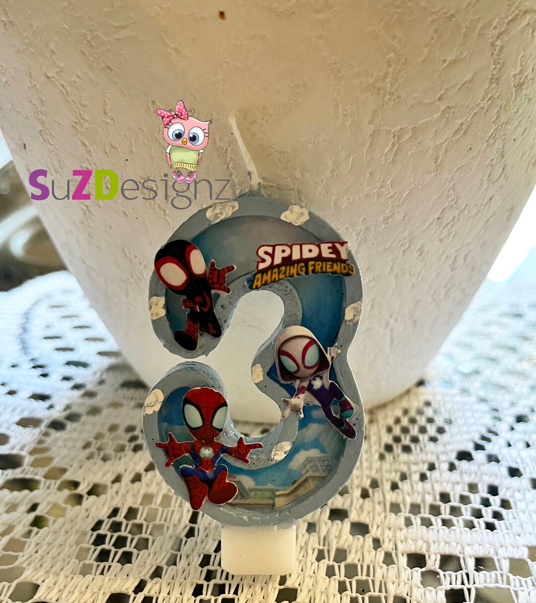 Spidey and His Amazing Friends Number Birthday Candle, Custom Candles ...
