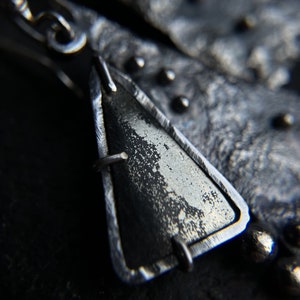 Gold Apache Pyrite Earrings. Modern Brutalist Earrings. Raw Sterling ...