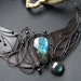 Blue Labradorite Necklace in Tiffany Technique. Amazing Tinning and ...