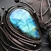 Blue Labradorite Necklace in Tiffany Technique. Amazing Tinning and ...