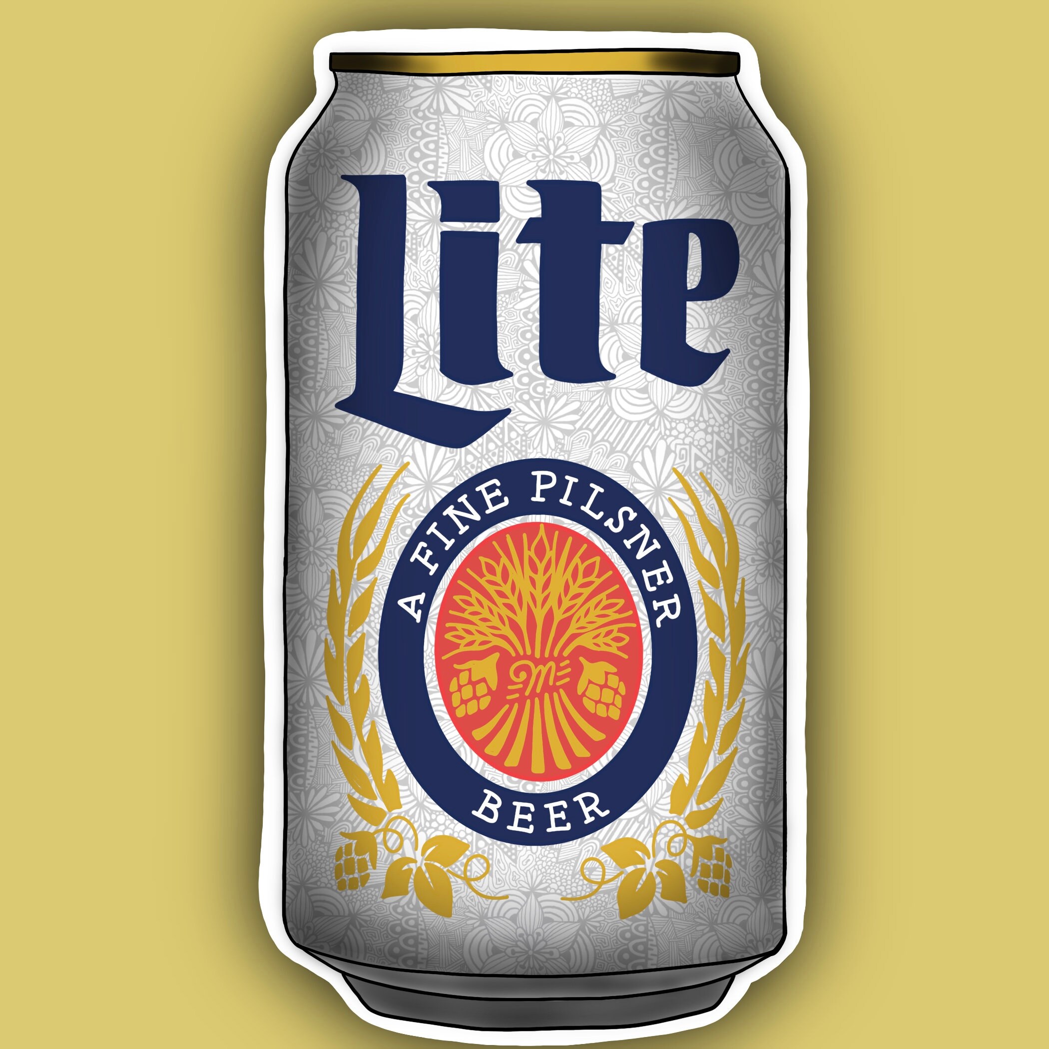 Miller Lite Vinyl Stickers Hydro Flask Decal VSCO Sticker | Etsy