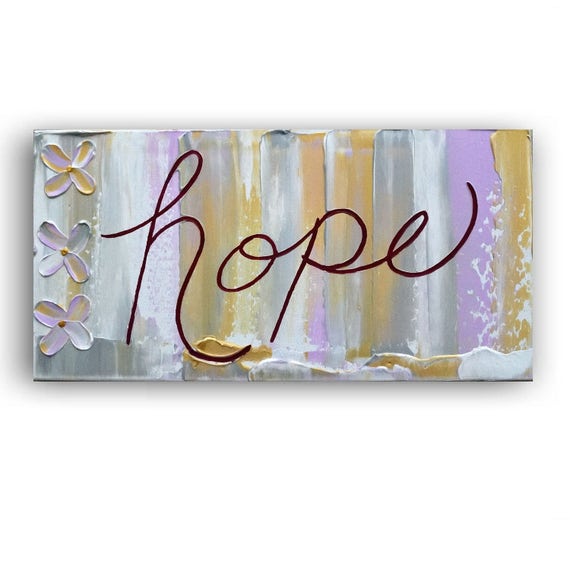 Inspirational Quotes on Canvas Hope Painting on Canvas WALL | Etsy