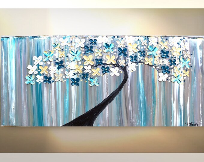 Abstract Art Painting on Canvas Wall Art Tree Paintings - Etsy