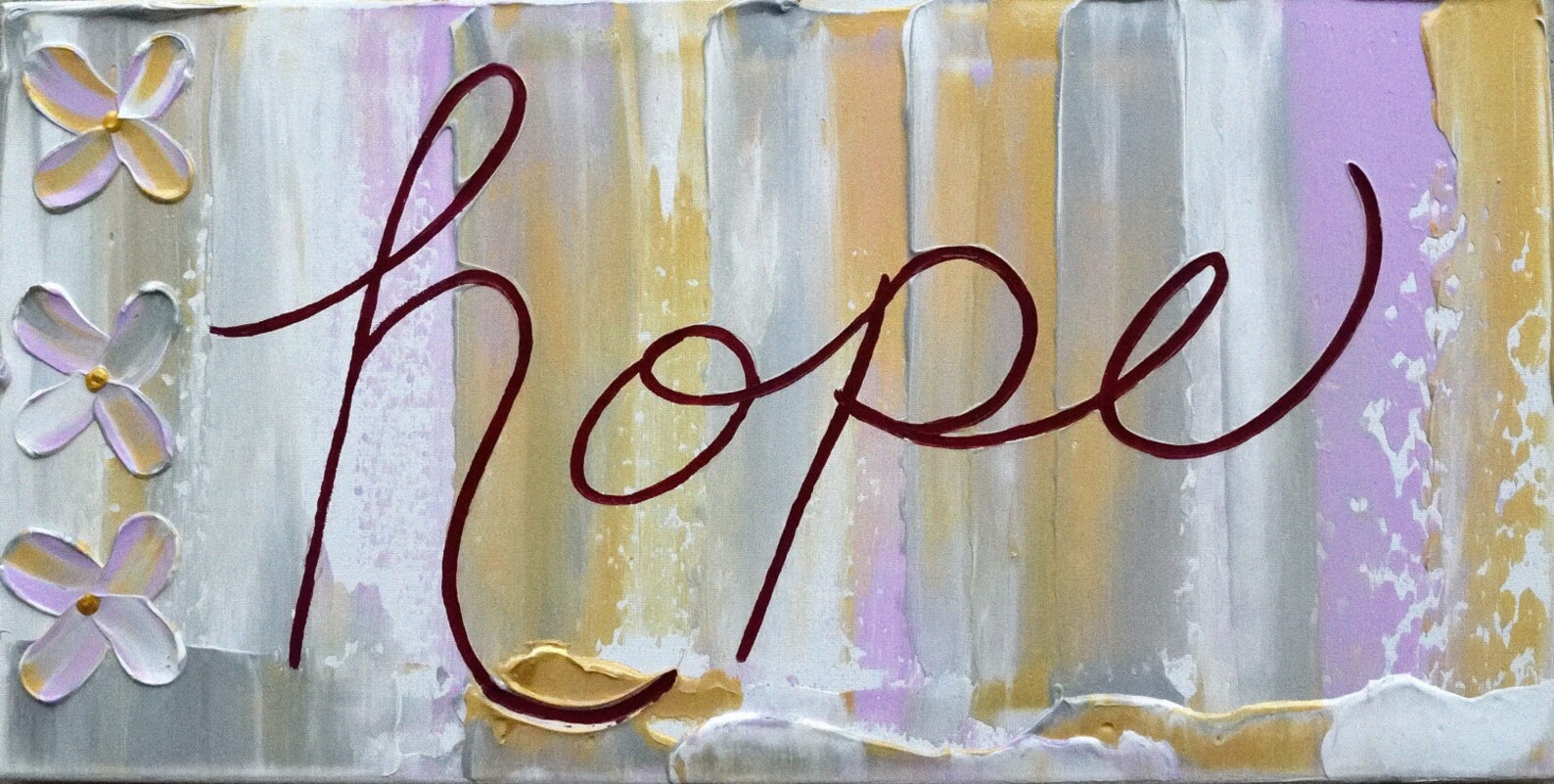 Inspirational Quotes on Canvas, Hope, Painting on Canvas, WALL ART ...