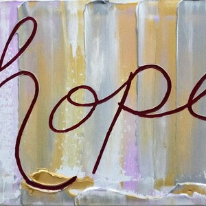 Inspirational Quotes on Canvas, Hope, Painting on Canvas, WALL ART ...