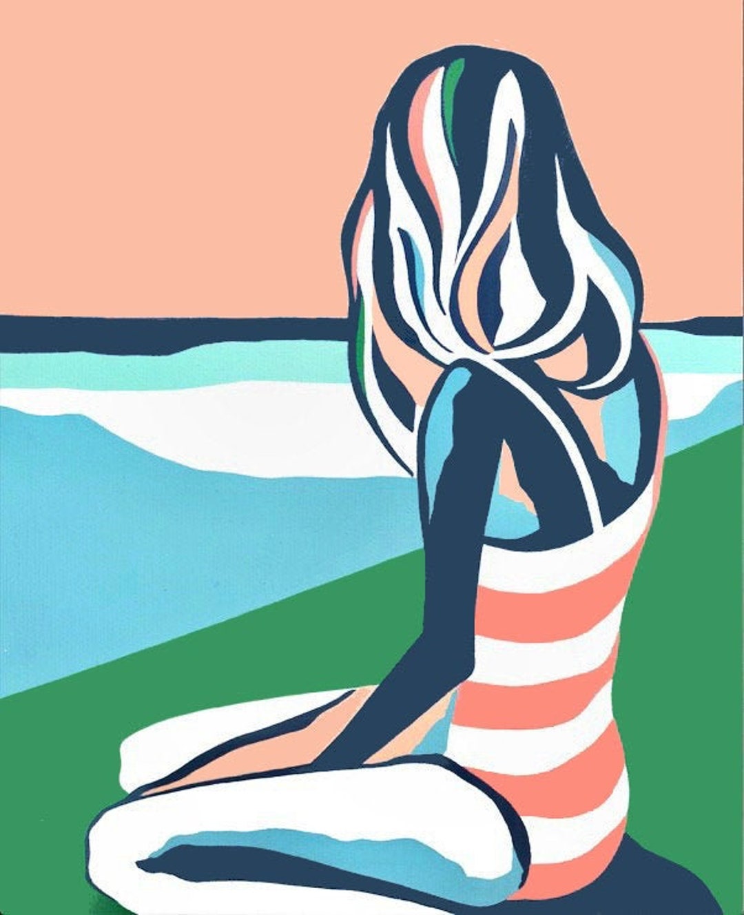 Coral Mist Print - Etsy