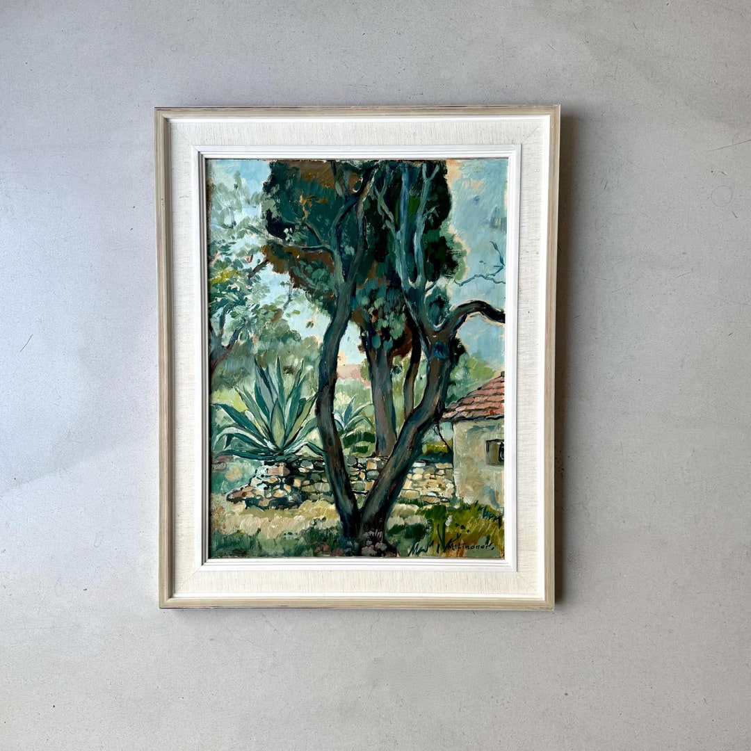Vintage Oil Painting Landscape by M.lindner, Original Painting ...