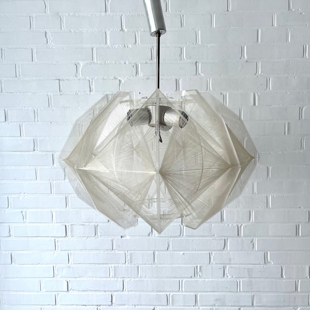 Mid Century Pendant Lamp by Sompex, Vintage Filament Lamp Paul Secon XL ...