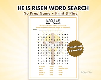 Christian Easter Word Search Printable | Religious Kids Activity ...