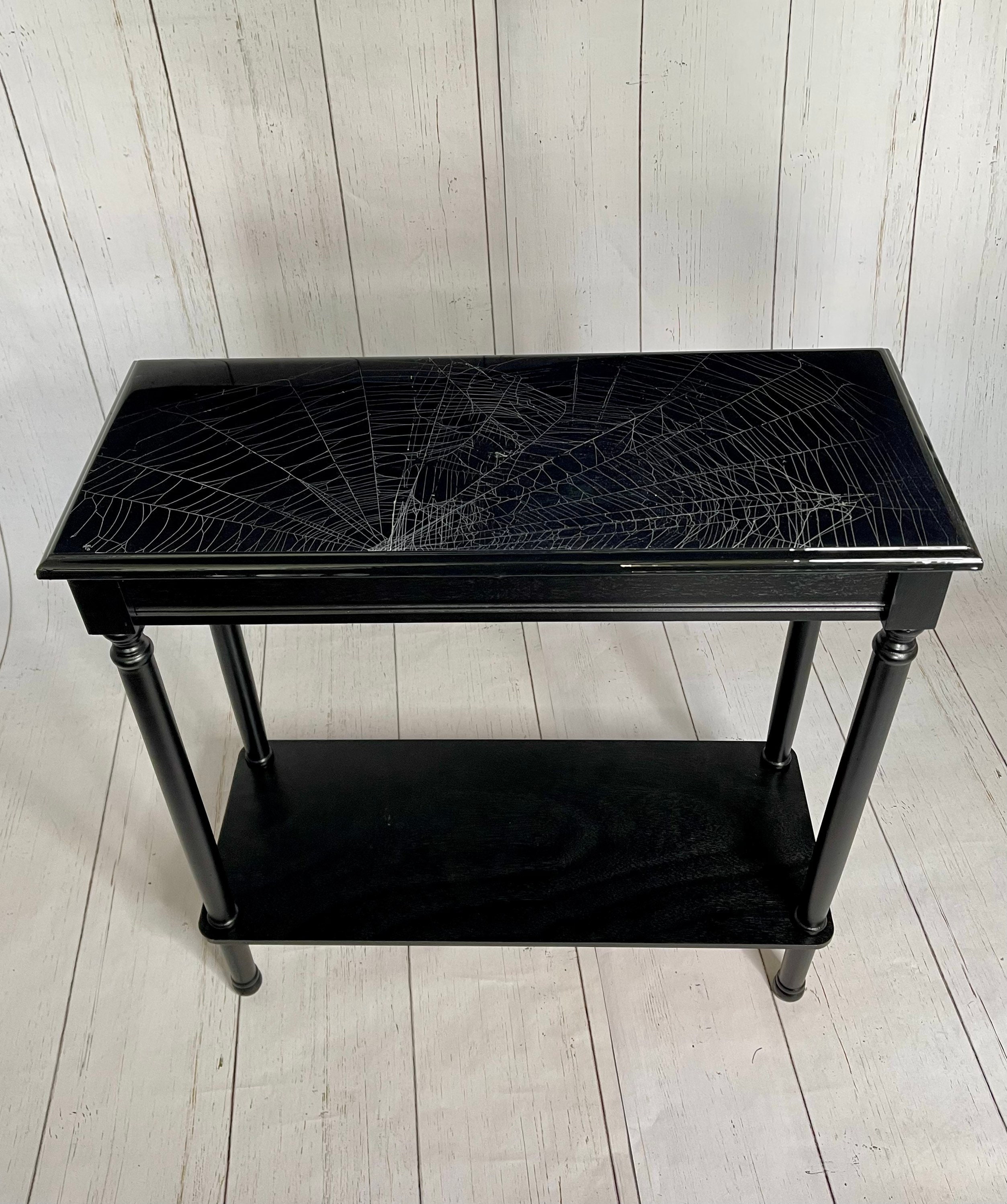 Dark Decor, Spider Web Table, Real Preserved Spider Web, Gothic ...