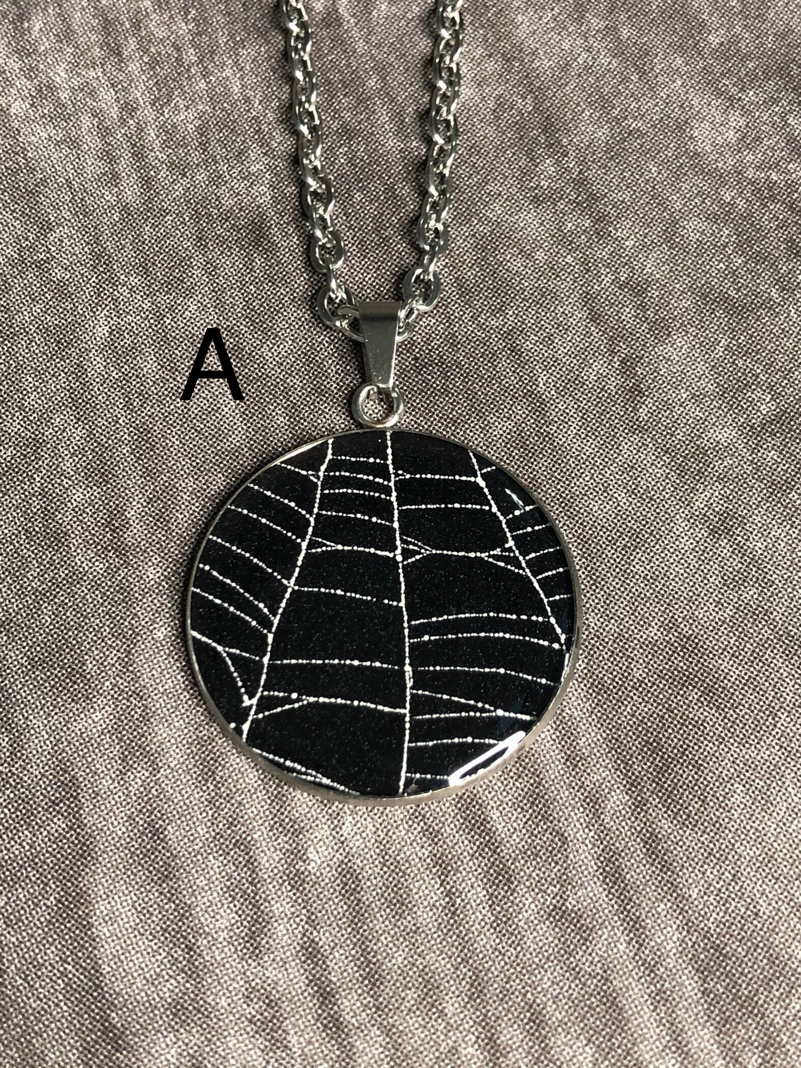 Spider Web Necklace, Spider Web Pendant, Spider Web Jewelry, Jewelry ...
