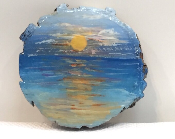 Ocean Sunrise Sunset Painting Mini Magnet Magnetic Beach Dreaming - Etsy