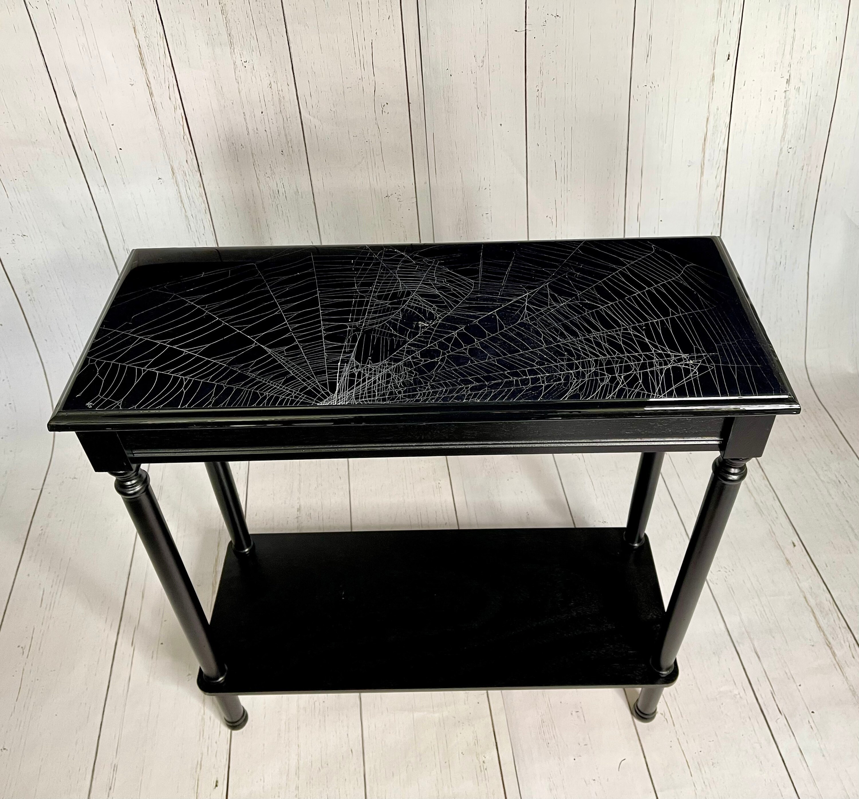 Dark Decor, Spider Web Table, Real Preserved Spider Web, Gothic ...