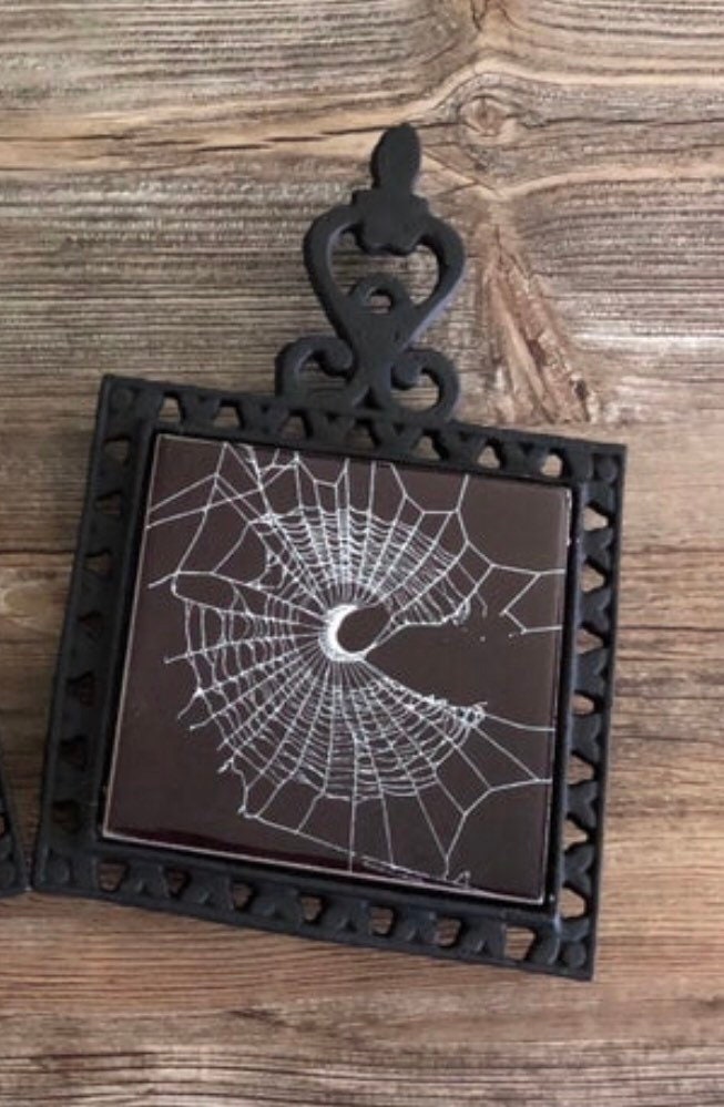 Black Trivet, Wrought Iron Trivet, Gothic Kitchen, Gothic Home Decor ...