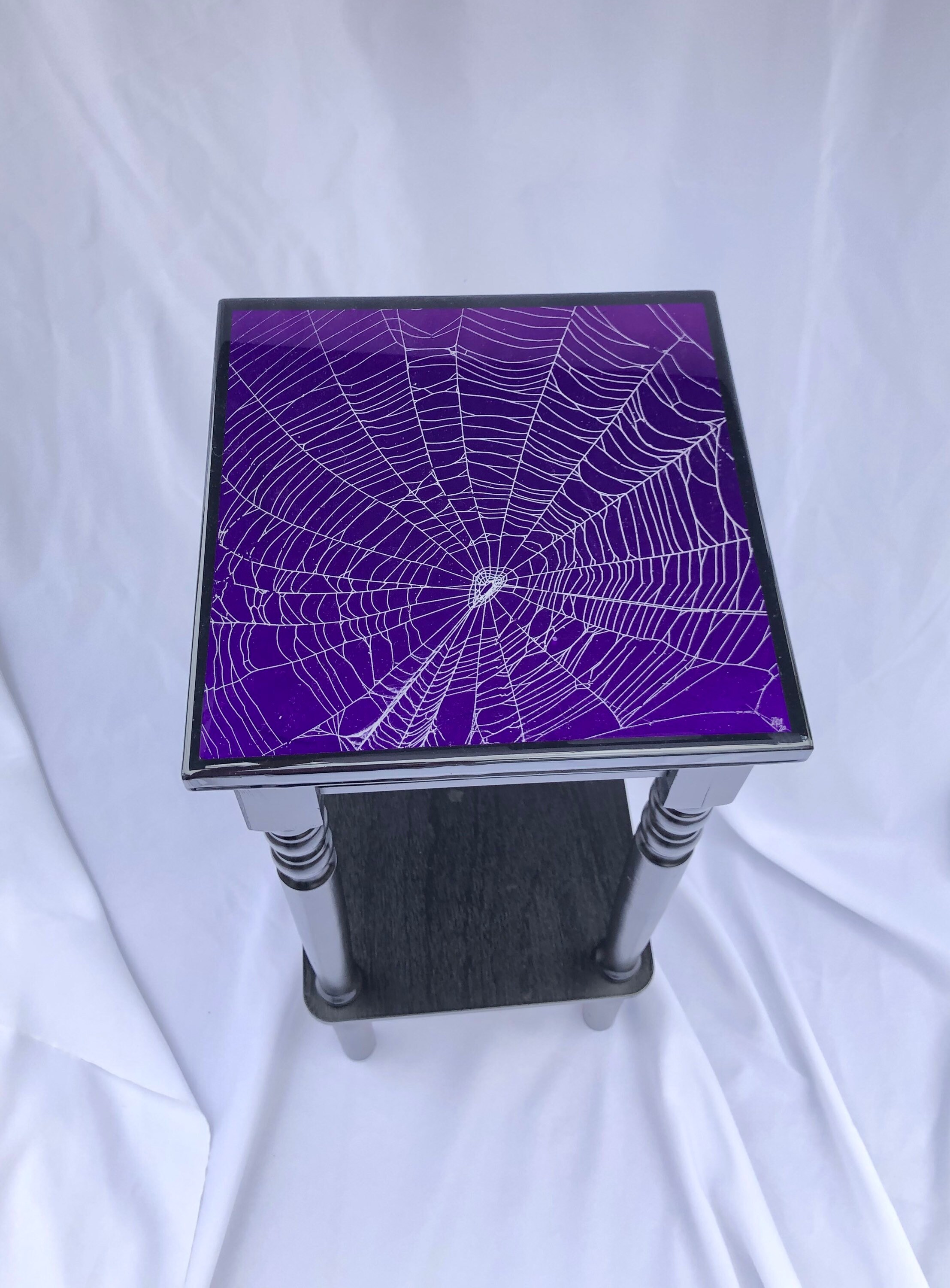 Dark Decor, Spider Web Table, Real Preserved Spider Web, Gothic ...