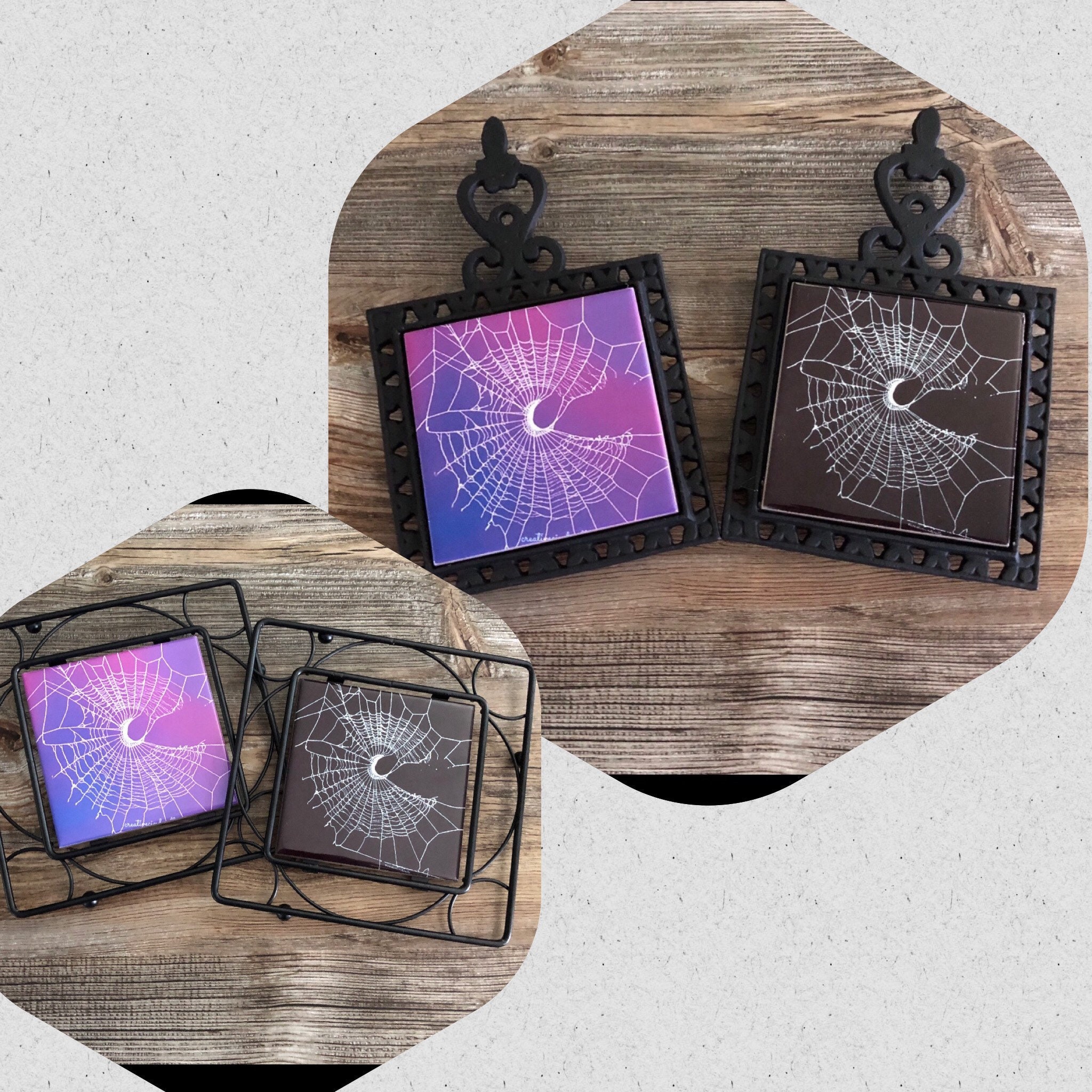 Black Trivet, Wrought Iron Trivet, Gothic Kitchen, Gothic Home Decor ...