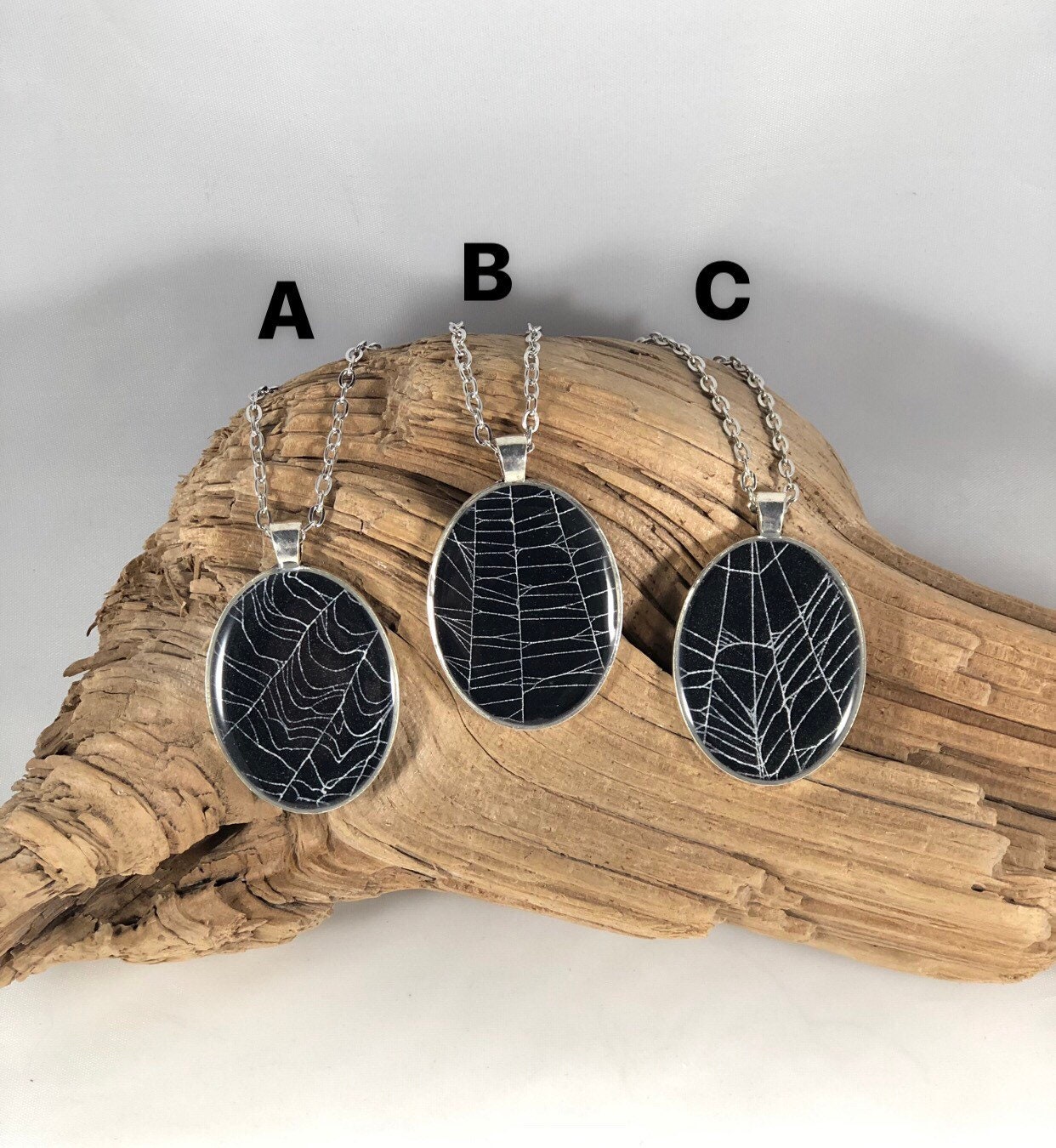 Spider Web Necklace, Spider Web Pendant, Spider Web Jewelry, Real ...