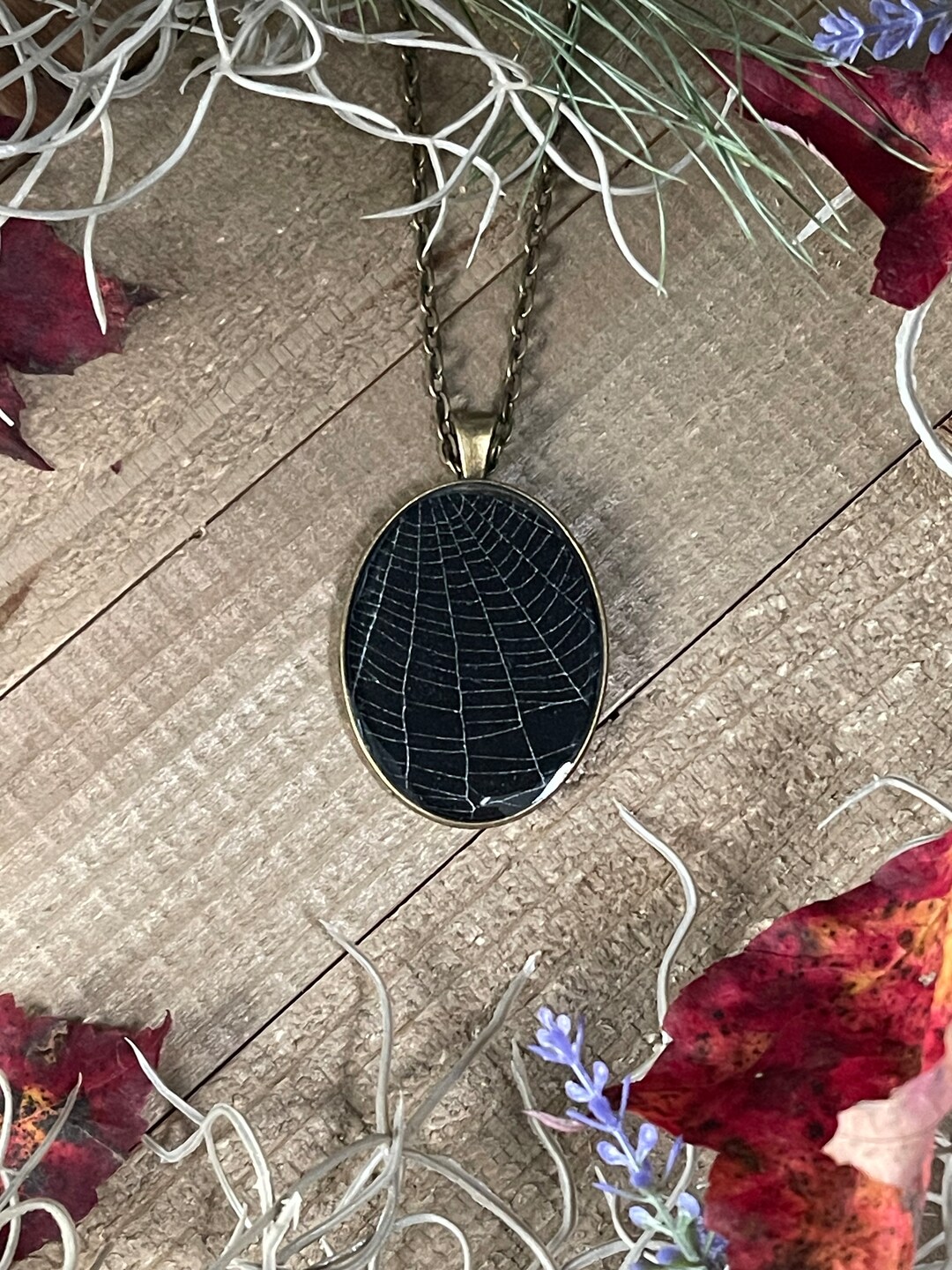 Spider Web Necklace Spider Web Pendant Spider Web Jewelry - Etsy