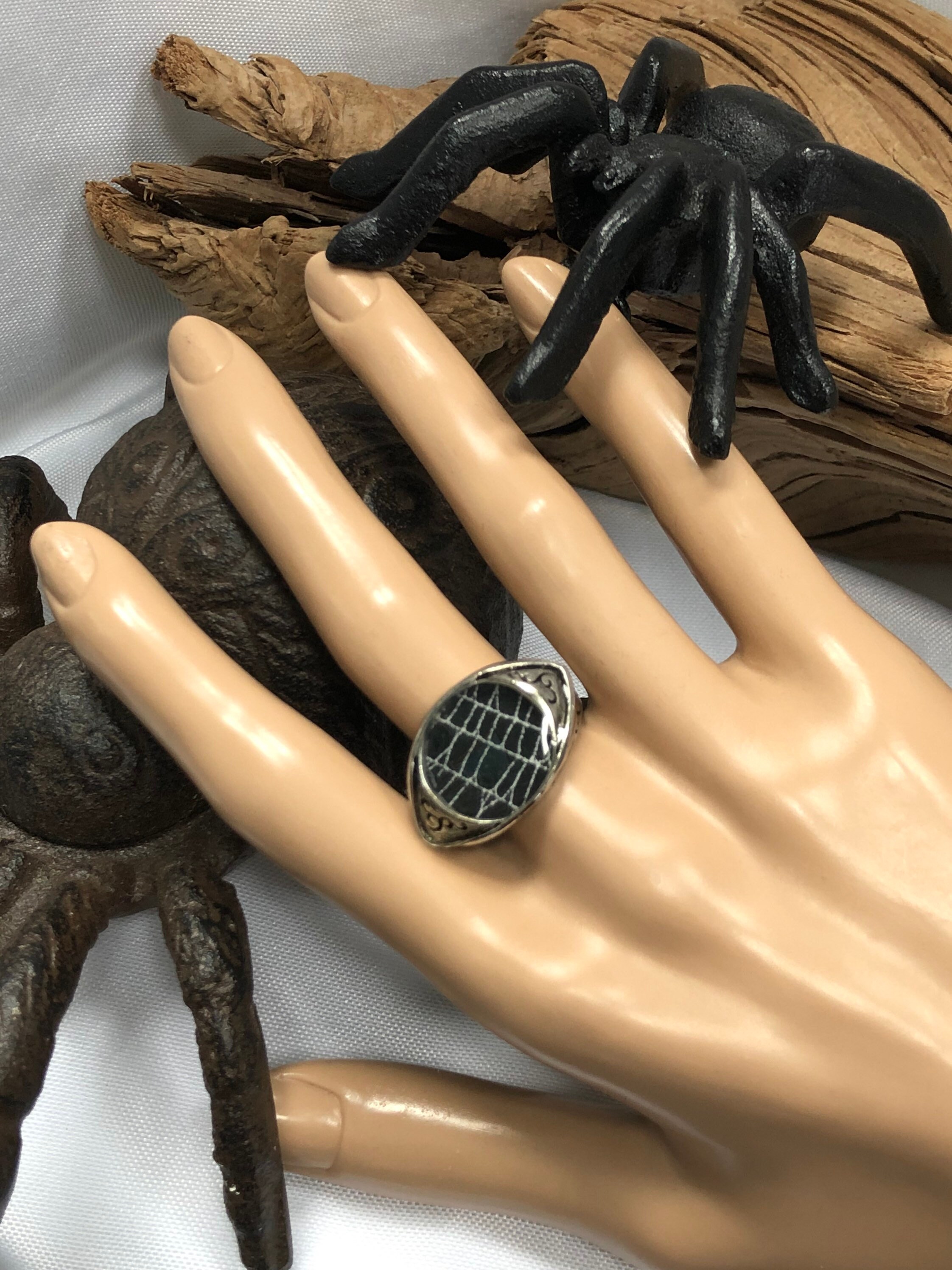 Spiderweb, Spiderweb Jewelry, Real Spiderweb Ring, Gothic Ring, Real ...