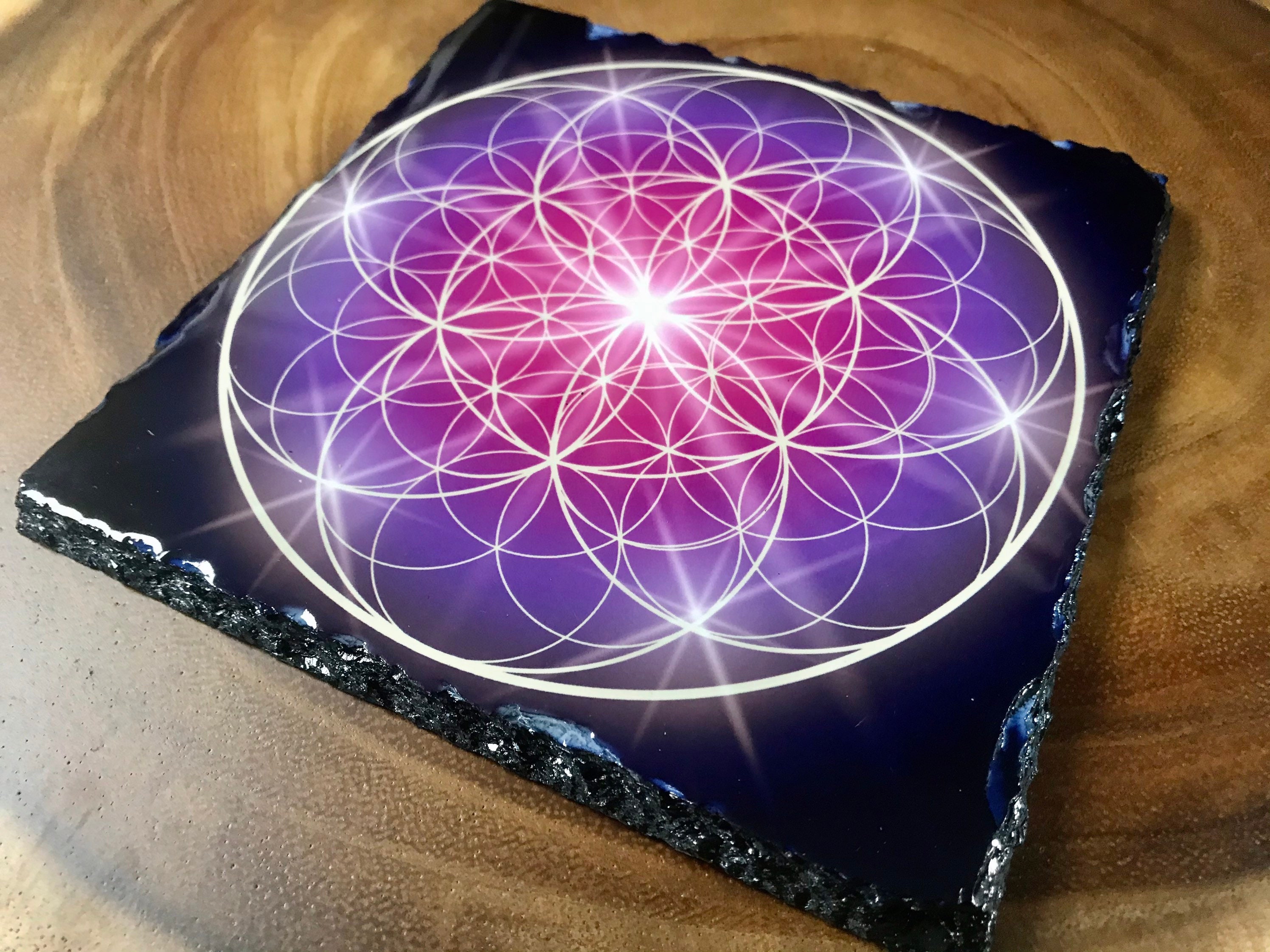 Combined Flower of Life and Seed of Life - Crystal Grid - Sacred ...