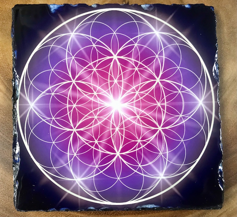 Combined Flower of Life and Seed of Life - Crystal Grid - Sacred ...