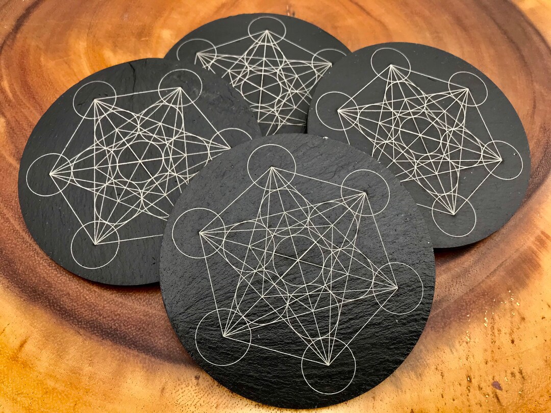 Metatron's Cube - Crystal Grid - Sacred Geometry - Slate - Gridding ...