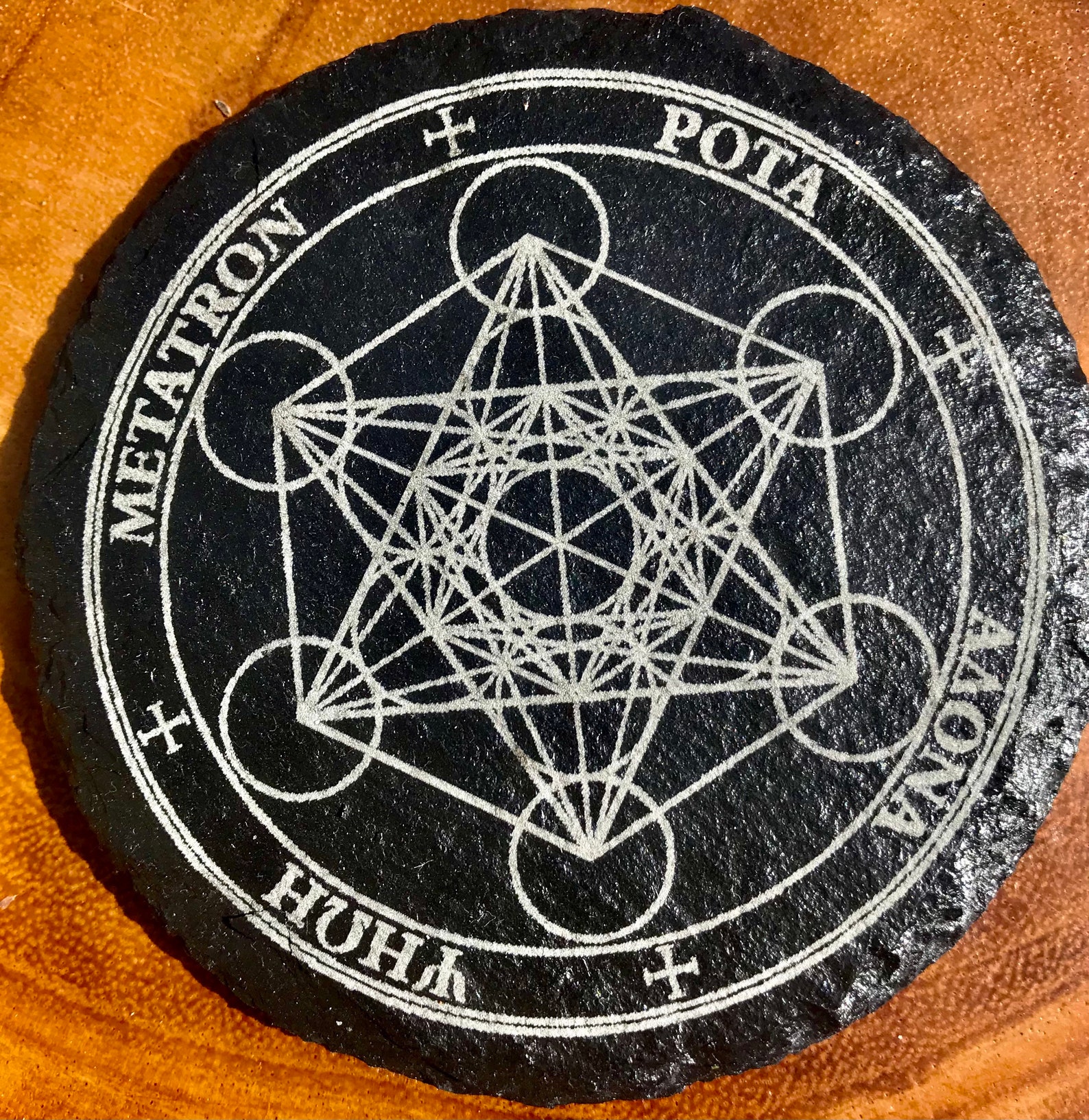 Archangel Metatron Sigil Engraved Onto Natural Slate - Etsy