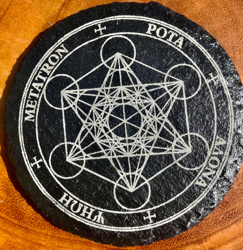 Archangel Metatron Sigil Engraved Onto Natural Slate - Etsy