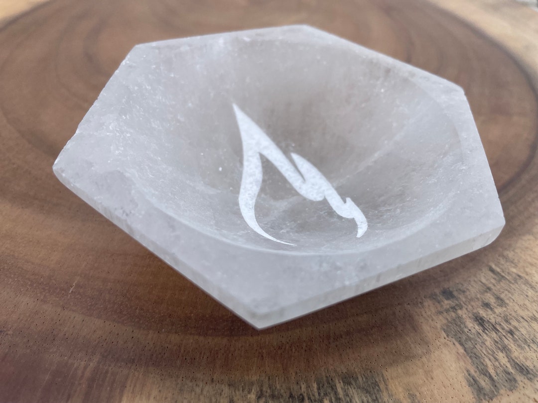 Pure Selenite Reiki Holy Fire Crystal Charging Bowl, Selenite Crystal ...