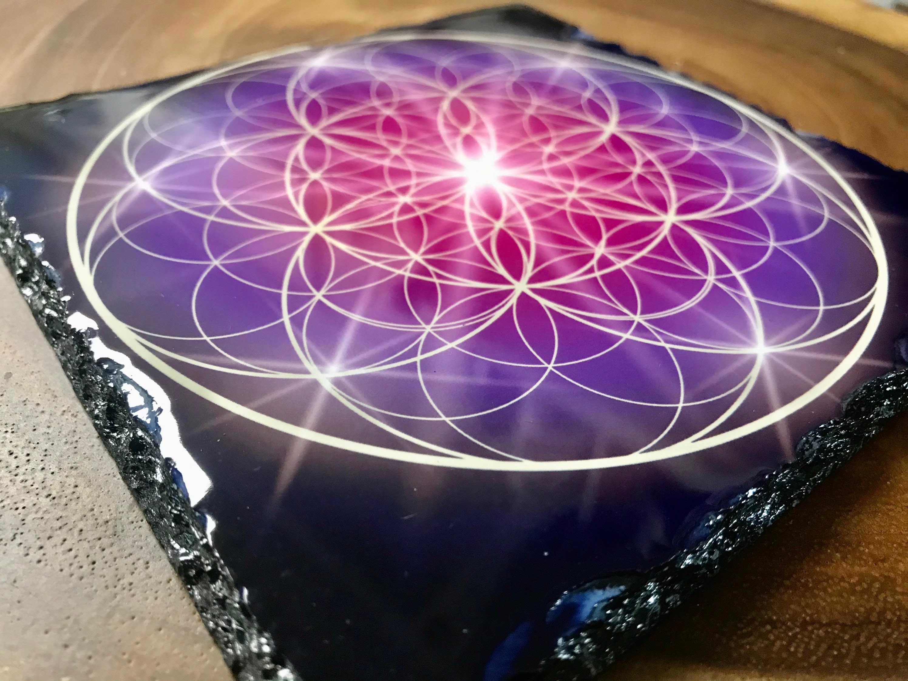 Combined Flower of Life and Seed of Life - Crystal Grid - Sacred ...