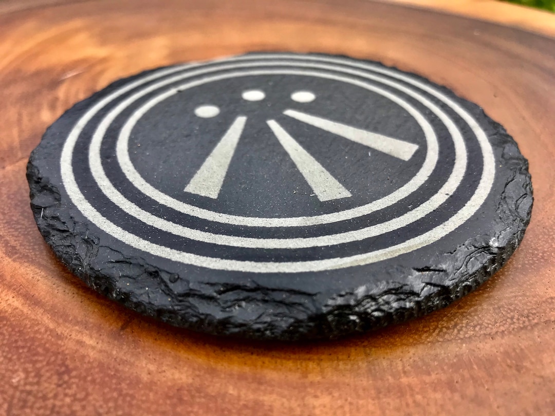 Awen Symbol Engraved Onto Natural Slate, Wicca, Pagan, Altar, Wall Art ...