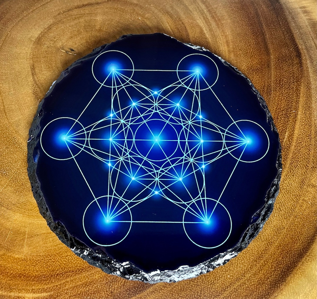 Metatron's Cube - Crystal Grid - Sacred Geometry - Slate - Gridding ...