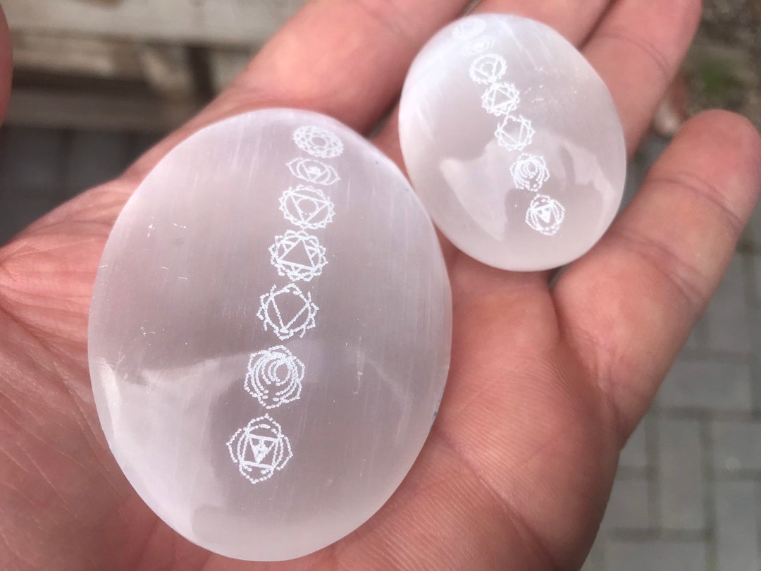 Pure Selenite Crystal Chakra Palm Stone, Chakras, Hinduism, Kundalini ...