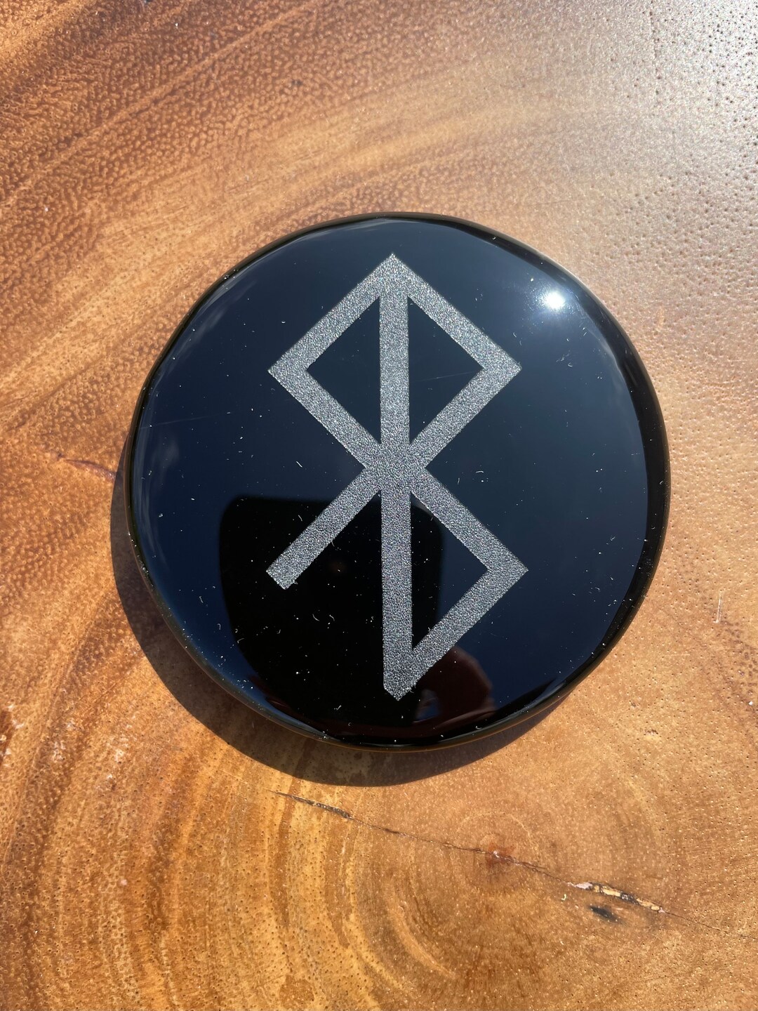 Peace Bind Rune Engraved on a Black Obsidian Palm. - Etsy
